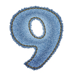 Jeans alphabet Denim letter M Royalty Free Vector Image