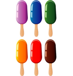 Multicolor ice cream popsicle Royalty Free Vector Image