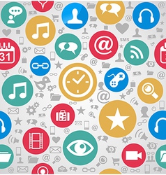 Colorful social media icons Royalty Free Vector Image