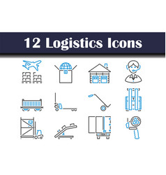 Logistic icon set Royalty Free Vector Image - VectorStock