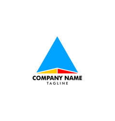 Colorful triangle logo Royalty Free Vector Image
