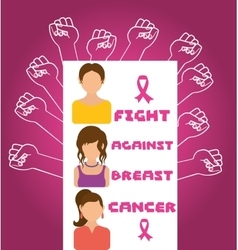 Breast disease icon set Royalty Free Vector Image