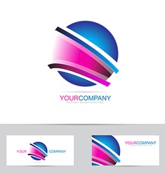 Abstract 3d sphere logos Royalty Free Vector Image
