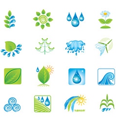 36 symbols for eco environment Royalty Free Vector Image