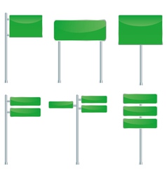 Road board highway signs icons street signboard Vector Image