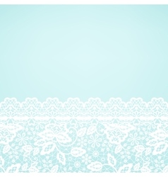 Lace border on green background Royalty Free Vector Image