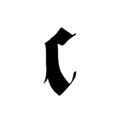 Letter c in gothic style alphabet the symbol Vector Image