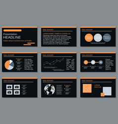 Professional business presentation design Vector Image