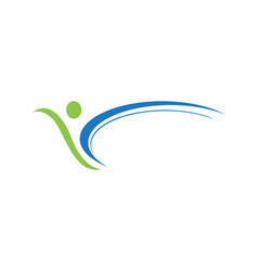 Fun people healthy life icon logo template Vector Image