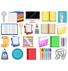 Large set different objects Royalty Free Vector Image