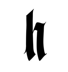 Letter h in gothic style alphabet the symbol Vector Image