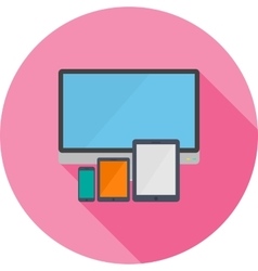 Responsive layout vertical display mobile phone Vector Image