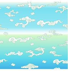 Chinese clouds smoke seamless pattern Royalty Free Vector