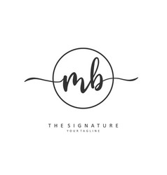 Cs initial handwriting logo with circle template Vector Image