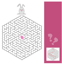 Maze activity with bunny Royalty Free Vector Image