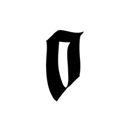 Letter o in gothic style alphabet the symbol Vector Image