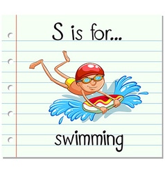 Learning colors blue color flashcard for kids Vector Image