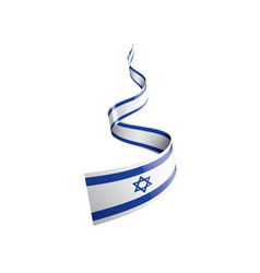 Israel flag on a white Royalty Free Vector Image
