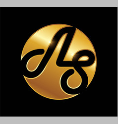 Golden beauty initial letter f Royalty Free Vector Image