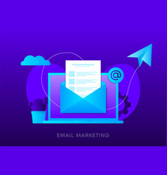 Cartoon email inbox with yellow envelope Vector Image