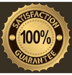 Best quality 100 percent guaranteed golden label Vector Image