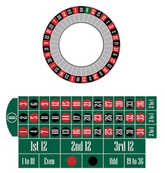 American roulette wheel Royalty Free Vector Image