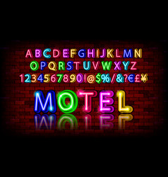 Vintage letters set of retro neon alphabet part Vector Image