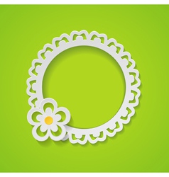 Green frame with a flower pattern Royalty Free Vector Image