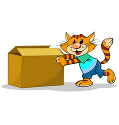 Cartoon boy painting Royalty Free Vector Image