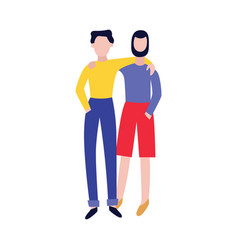 Back view portrait of boys men best friends Vector Image