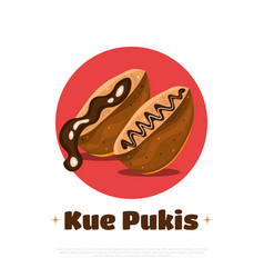 Kue pukis indonesian traditional cake Royalty Free Vector
