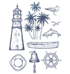 Tropical palm tree sketch vector by Chuhail - Image #1216687 - VectorStock