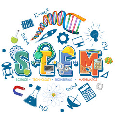 Boys holding stem logo Royalty Free Vector Image