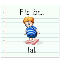 Flashcard letter f is for fire Royalty Free Vector Image