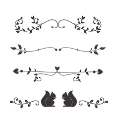 Decorative page break line vintage text separator Vector Image