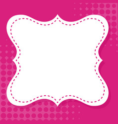 Frame template design with pink background Vector Image