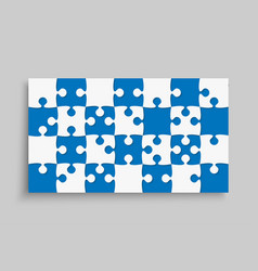 Light blue background puzzle frame jigsaw Vector Image