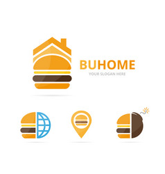 Burger infographics structure of hamburger Vector Image