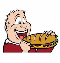 Fat school boy Royalty Free Vector Image - VectorStock