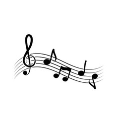 Music notes graphic design template Royalty Free Vector
