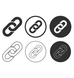 Links icon set Royalty Free Vector Image - VectorStock