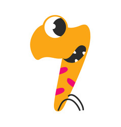 Anniversary numbers with cute animals set hippo Vector Image