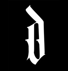 Letter d in gothic style alphabet the symbol Vector Image