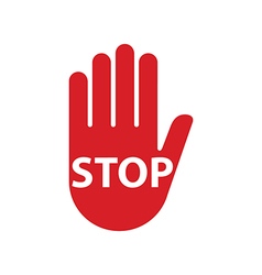 Stop mute deaf gesture of displeased man Vector Image