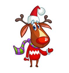 Cartoon reindeer rudolph Royalty Free Vector Image