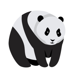 Sitting panda rear view Royalty Free Vector Image