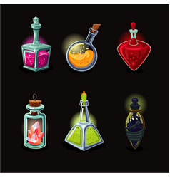 Magic potions icon set Royalty Free Vector Image
