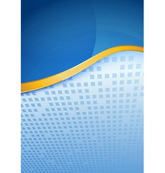 Blue modern folder with metal border design Vector Image