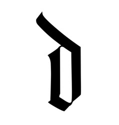 Letter d in gothic style alphabet the symbol Vector Image