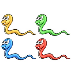 Four scary snakes Royalty Free Vector Image - VectorStock